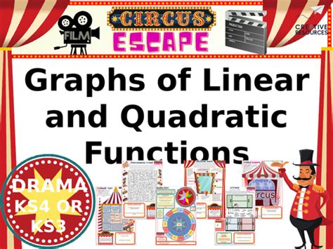Graphs Of Linear And Quadratic Functions Maths Escape Room Teaching Resources