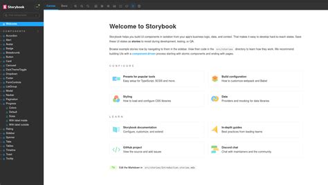 improve the welcome page in the storybook · issue 174 · themesberg