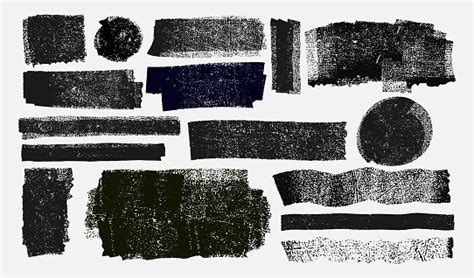 소셜 미디어에 대한 그런지 요소 페인트 브러시 세트 브러시 스트로크 템플릿 직사각형 텍스트 상자 또는 음성 거품을 디자인합니다 소셜 네트워크 스토리 및 게시물에 대한 벡터