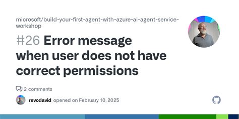 Error Message When User Does Not Have Correct Permissions · Issue 26