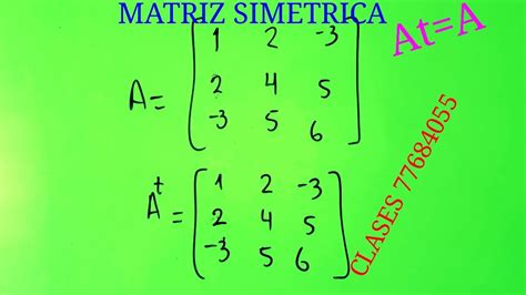 Matriz Simetrica Youtube