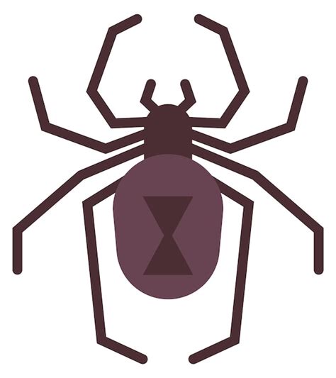 Premium Vector Deadly Spider Color Icon Dangerous Biting Insect