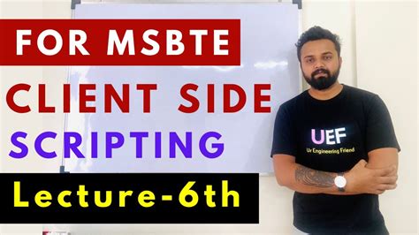 Client Side Scripting For Msbte Diploma Lecture 6th With Full Notes Question Banks And