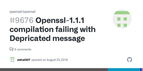 openssl 1 1 1 compilation failing with depricated message · issue 9676