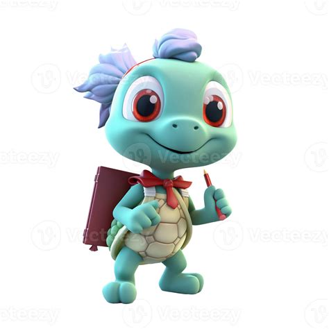 3d Cute Turtle Character 24272999 Png