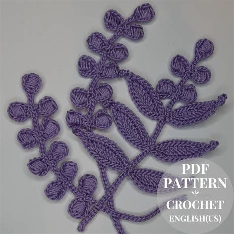 Crochet Branch Pattern Pdf Crochet Twig Tutorial Flower Ap Inspire