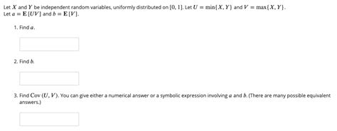Solved Problem Continuous Random Variables Let 𝑋 and 𝑌 Chegg