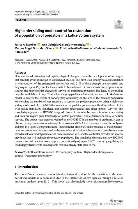 High Order Sliding Mode Control For Restoration Of A Population Of