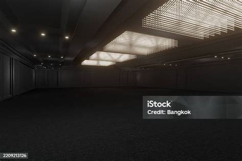 텅 빈 컨벤션 홀 센터 전람 대 부스 단계 전시를 위한 배경막 회의를 위한 회의실 엔터테인먼트 콘서트 이벤트를위한 큰 경기장 세미나 파티 Gallery3d 렌더링을 위한