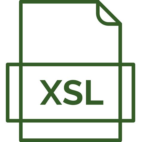 Xsl File Icon Thick Outline Rounded Corners 57325237 Png