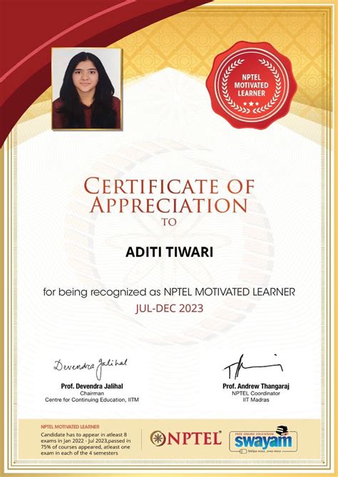 Aditi Tiwari On Linkedin Nptel Learningjourney Gratitude Swayam