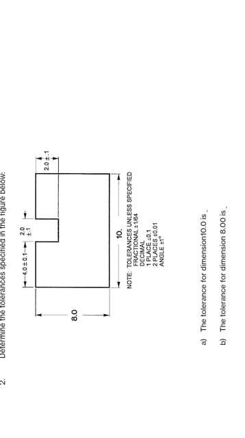Solved Determine The Tolerances Specified In The Figure Chegg