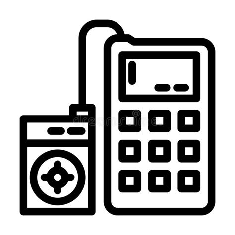 Sensor Calibration Electronics Line Icon Vector Illustration Stock Vector Illustration Of