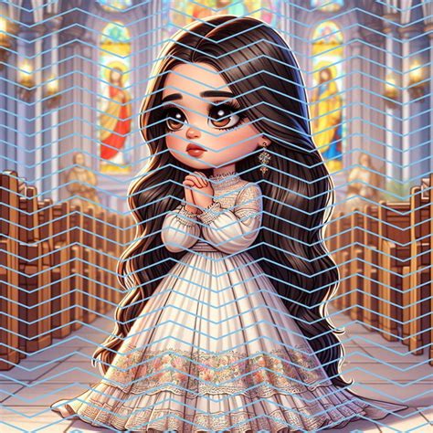 Praying Chibi Girl Wrap Png Design Sublimation Etsy