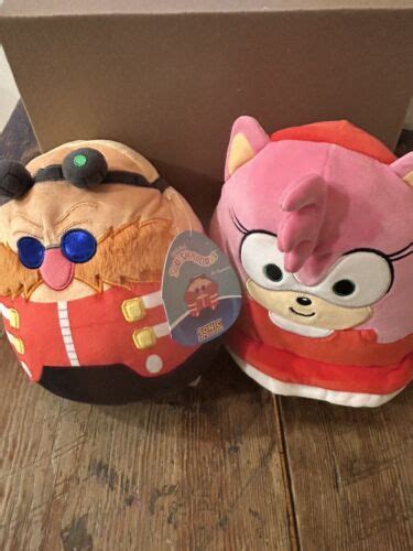 Sonic The Hedgehog Dr Eggman And Amy 8” Squishmallow New W Tags