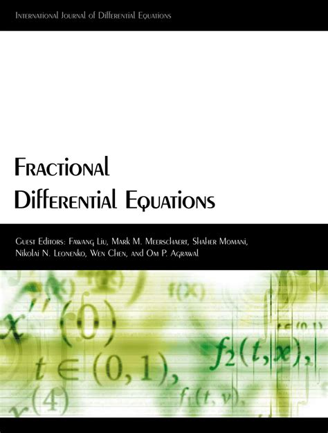 Pdf Fractional Differential Equations