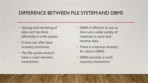 Difference Between File System Vs Dbms 1pptx