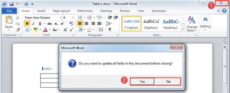 How To Auto Update All Fields Before Closing Your Word Document