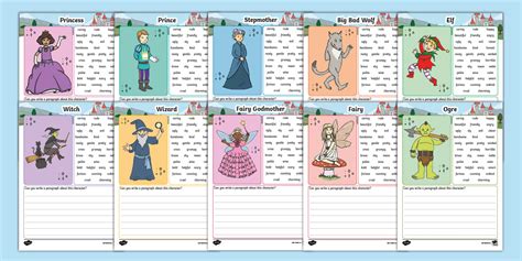 Character Description Writing Frames Ks1 English Resource
