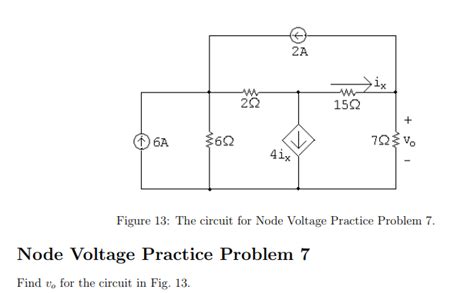 solved node voltage practice problem 7find vo ﻿for the