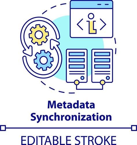 metadata synchronization concept icon directory service abstract idea