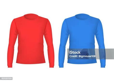 현실적인 상세한 3d 템플릿 빈 색상 티셔츠 앞면과 뒷면 벡터 0명에 대한 스톡 벡터 아트 및 기타 이미지 0명 T 셔츠 개념 Istock