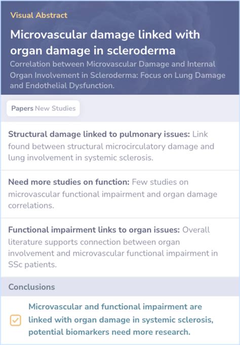 Scleroderma Symptoms Overview Evidence Summary