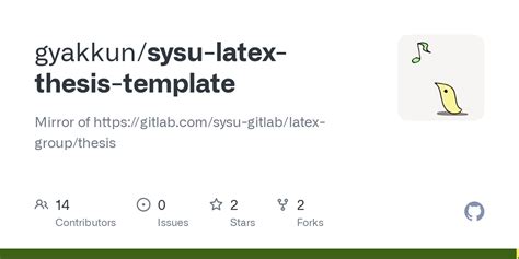 GitHub Gyakkun Sysu Latex Thesis Template Mirror Of Https Gitlab Sysu Gitlab Latex