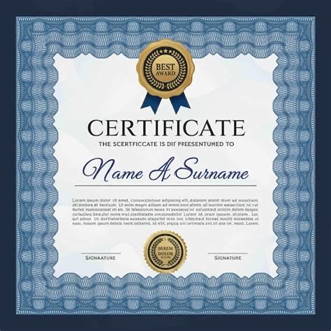 A Certificate For A Name That Is Called Quot Certificate Quot Premium Ai Generated Image
