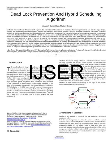 Pdf Dead Lock Prevention And Hybrid Scheduling Algorithm Dokumentips