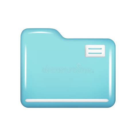 Realistic 3d Blue Closed Folder Decorative 3d Management File Element Web Symbol Paper Icon