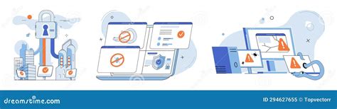 Malware Spyware Virus Alerts Notify Users Potential Security Breaches And Malware Threats Stock