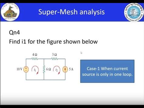 Mesh Analysis Supermesh Case Electric Circuit Theory YouTube