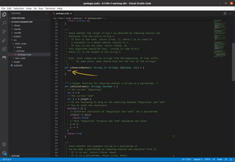 Using The Visual Studio Code Editor CS A1140 Instructions Documentation