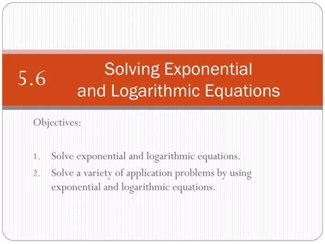 Solving Exponential And Logarithmic Equations Worksheet
