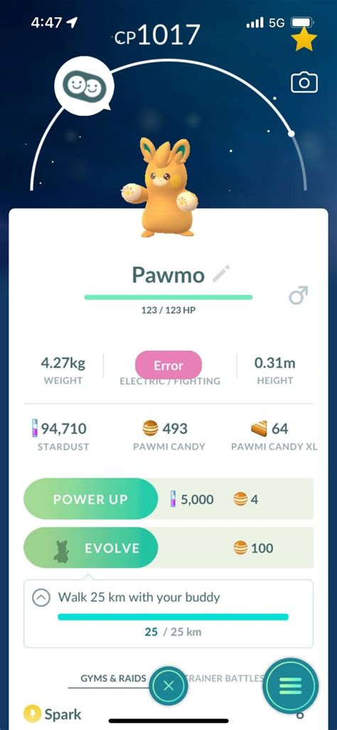 i get an error message when i try to evolve my feebas it also doesn t