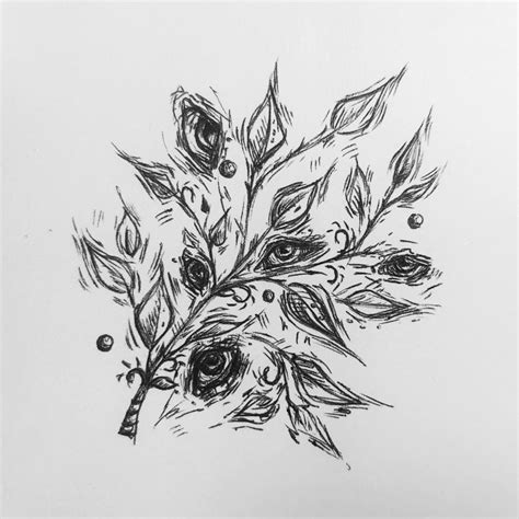 Скетч чёрной ручкой | Иллюстрации чернилами, Рисунок чернилами, Наброски