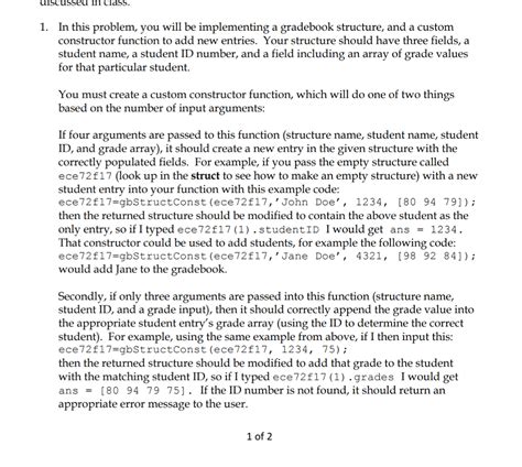 Solved Discussed In Class In This Problem You Will Be