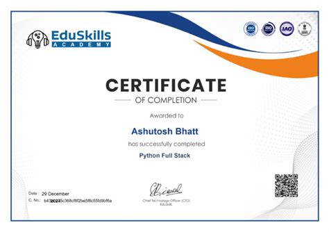 Python Full Stack Certificate Aicte Pdf