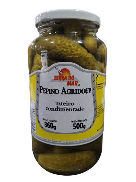 Pepino Agridoce Em Conserva 500 Gr Caemar Alimentos