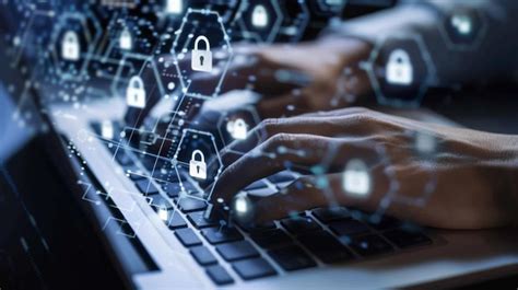 Premium Photo A Pair Of Hands Is Typing On A Laptop Keyboard Overlayed With Graphics Of