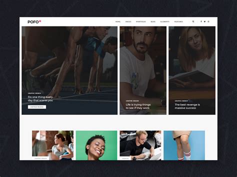 pofo wordpress theme blog masonry by linksture on dribbble