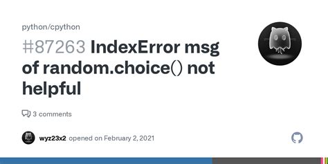 indexerror msg of random choice not helpful · issue 87263 · python