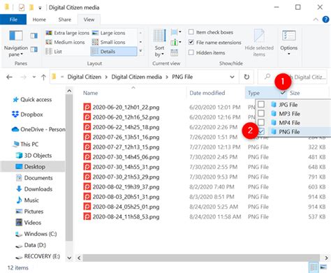 How To Sort Group And Filter Files And Folders In Windows 10s File