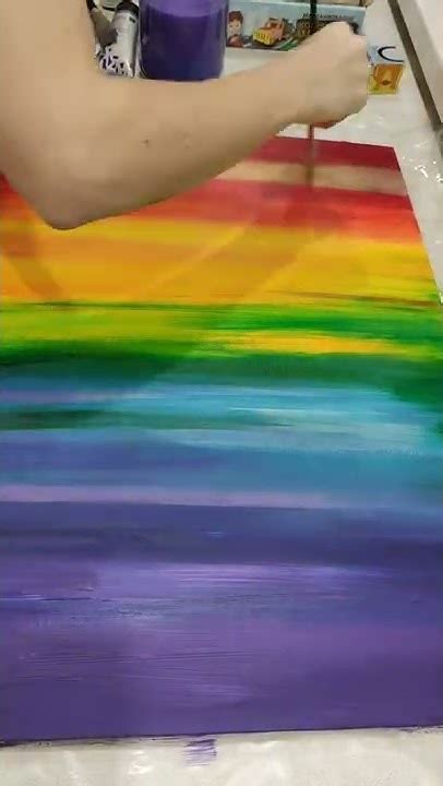 Рисуем акриловыми красками Радужное панно матовый акрил быстро и просто Youtube