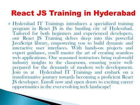 Ppt React Js Training In Hyderabad Powerpoint Presentation Free Download Id12617615