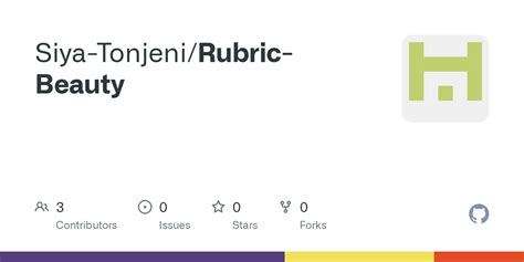Github Siya Tonjeni Rubric Beauty