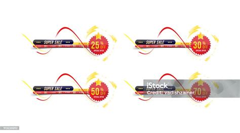 슈퍼 판매 2570 할인을 설정 합니다 스티커와 가로 형태로 그림자와 함께 배너 큰 할인 인쇄 광고 및 웹 배너에 대 한 서식