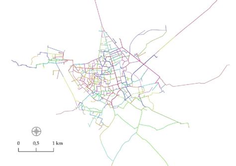Result Of The Vectorization Of All Analysed Paths By Gis Platform