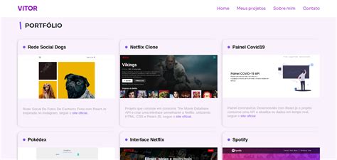Github Vitorvfportfolio Portfólio Feito Com Html Css Bootstrap E